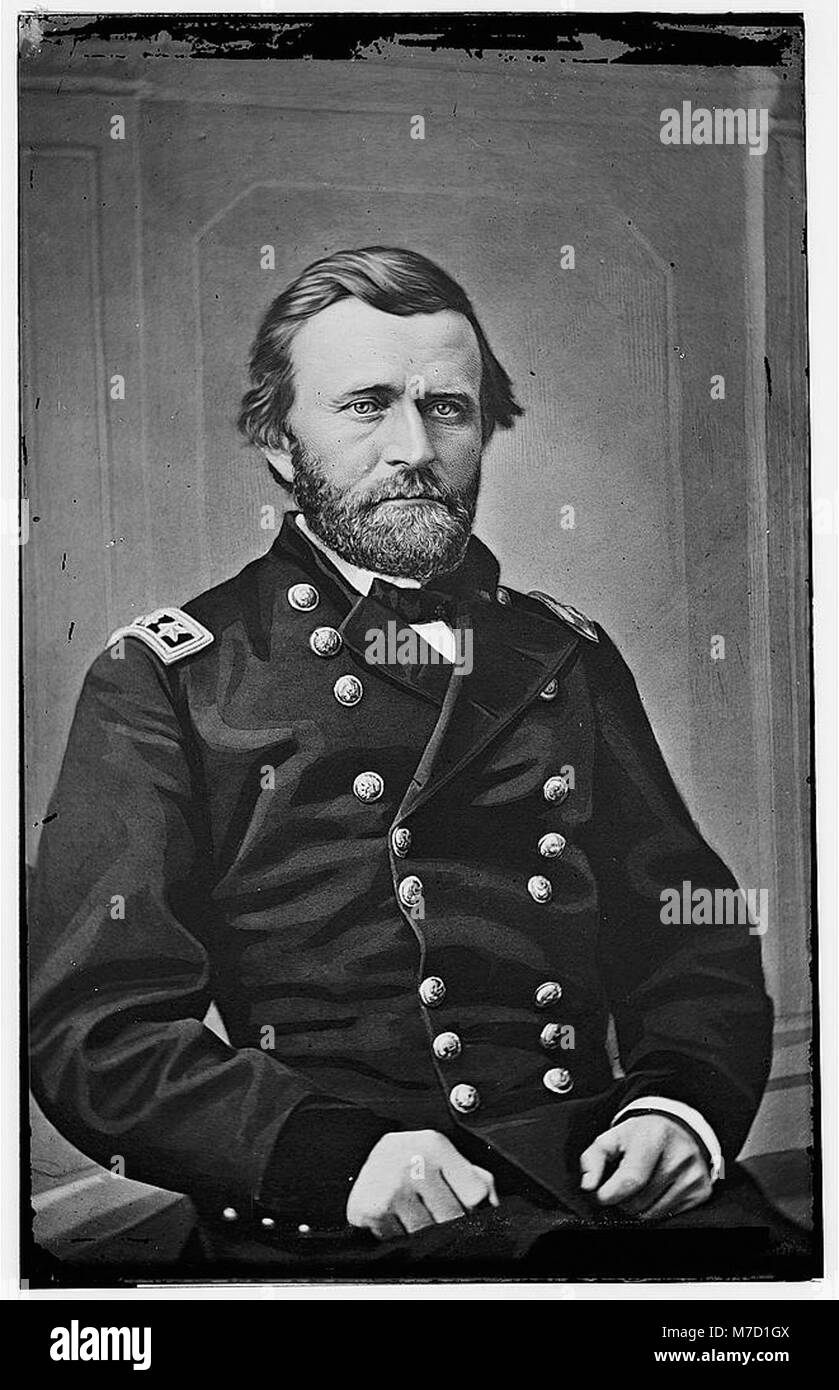 A portrait of General Ulysses S. Grant, a prominent figure in U.S ...