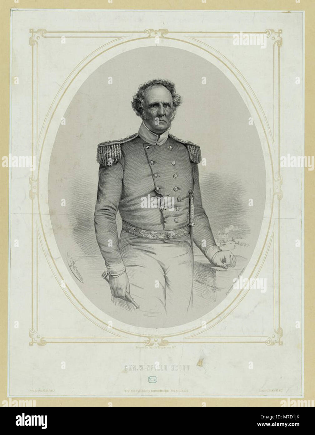 A portrait of General Winfield Scott, an important figure in American ...