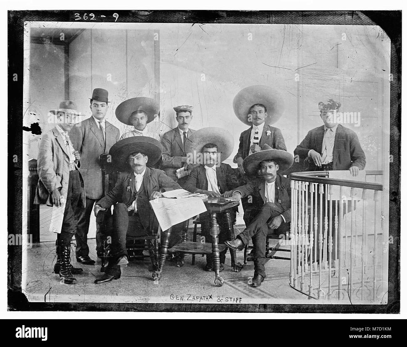 This image features General Emiliano Zapata, a leading figure in the ...