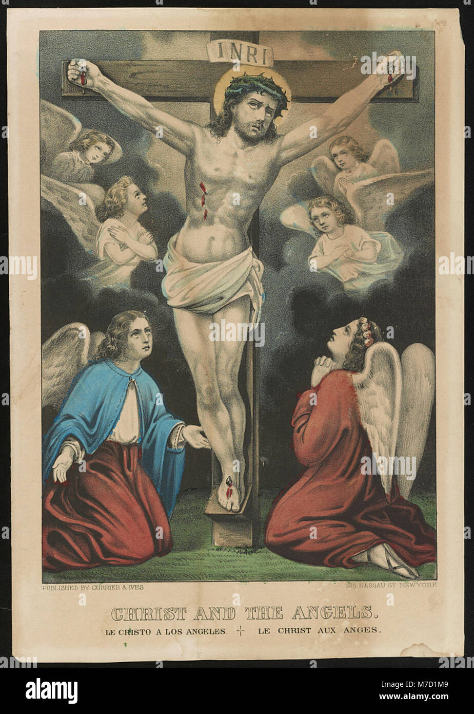 The artwork 'Christ and the Angels' by an unknown artist portrays ...