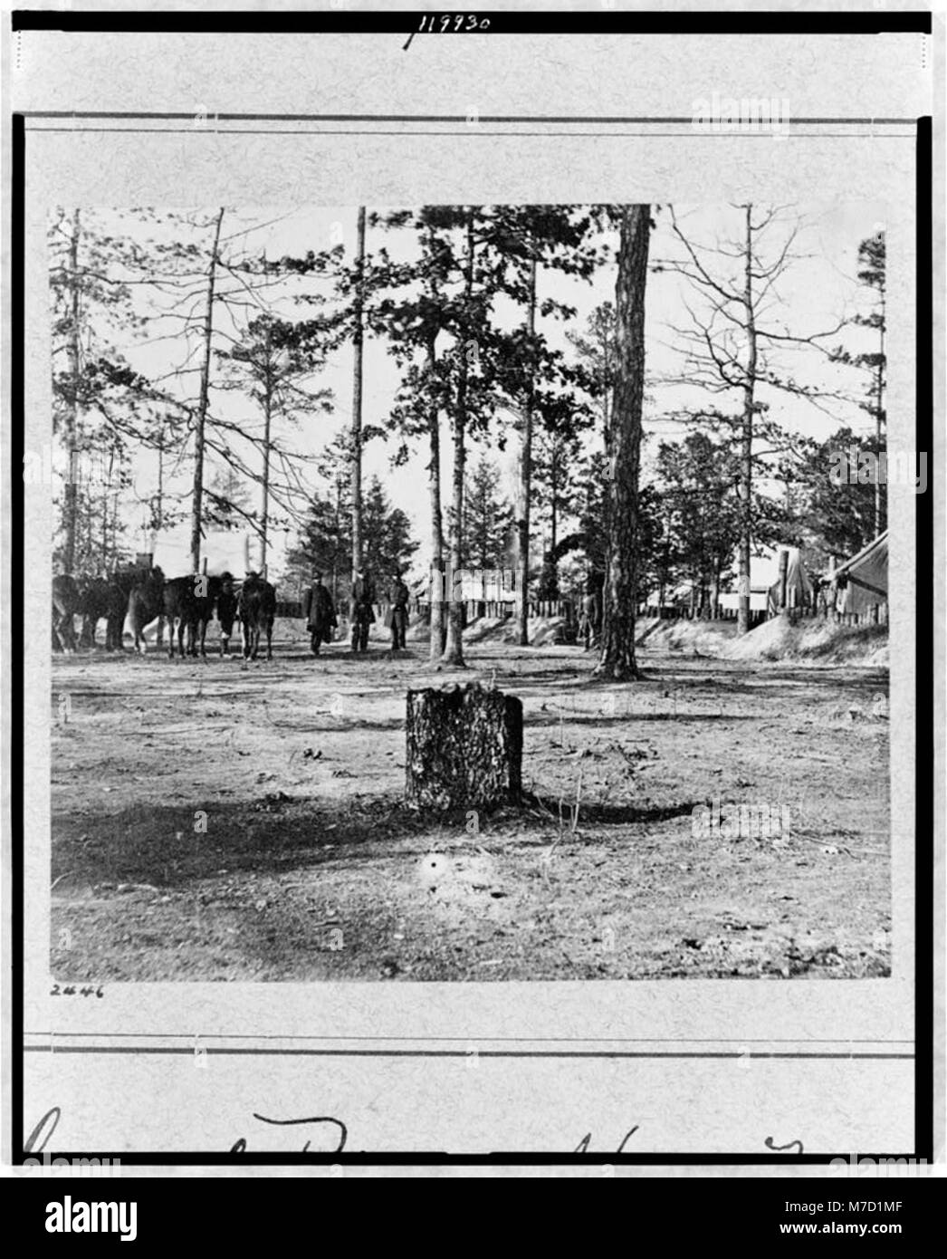 A historical photograph of General Birney's headquarters, located with ...