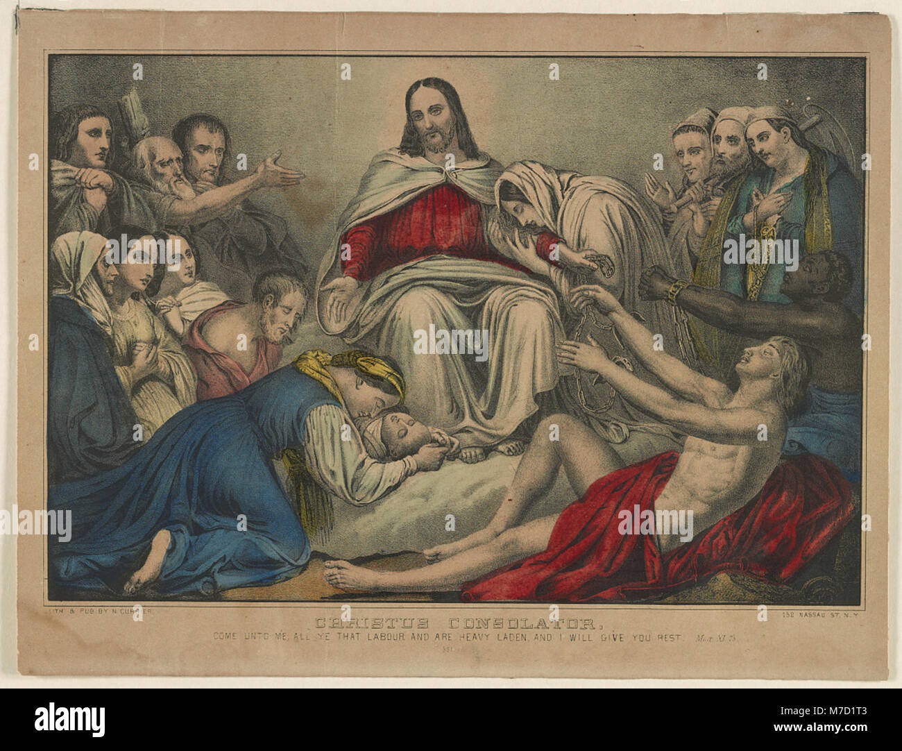 A religious image titled ‘Christus Consolator,’ depicting Christ as a ...