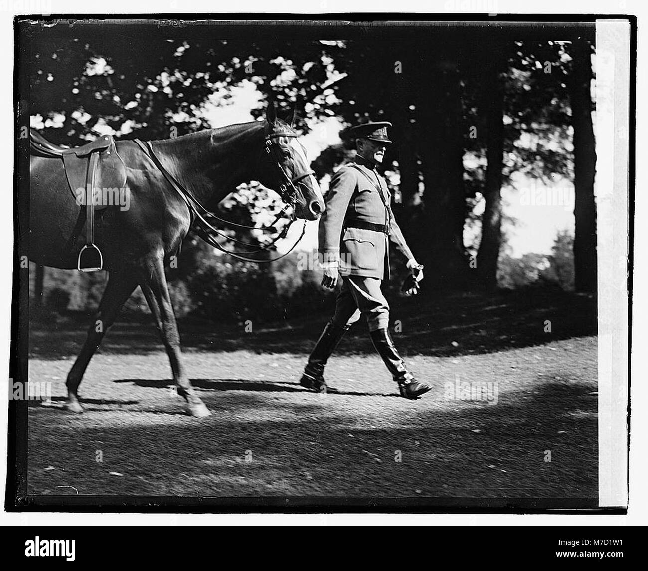 A portrait of General John J. Pershing, the commander of the American ...