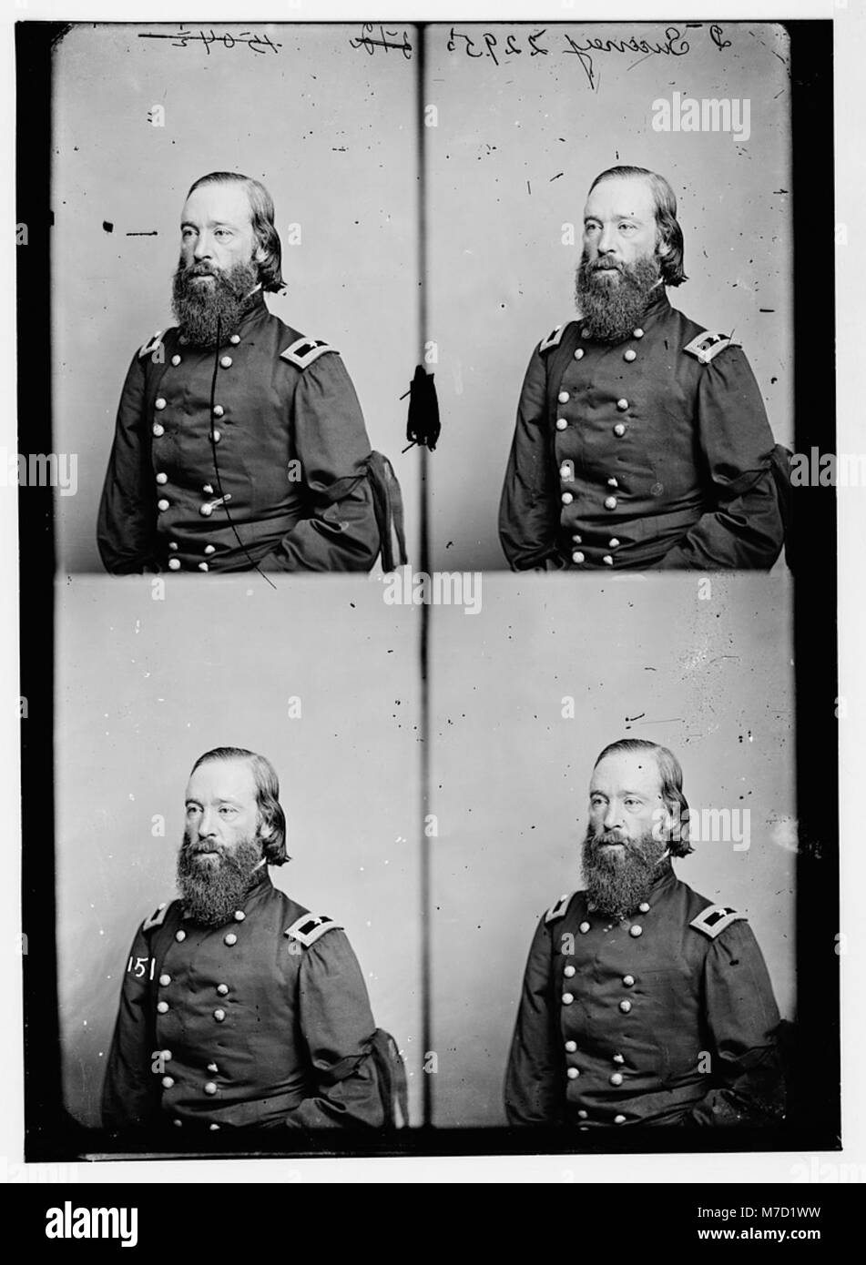 A portrait of General Thomas W. Sweeney, a prominent American Civil War ...