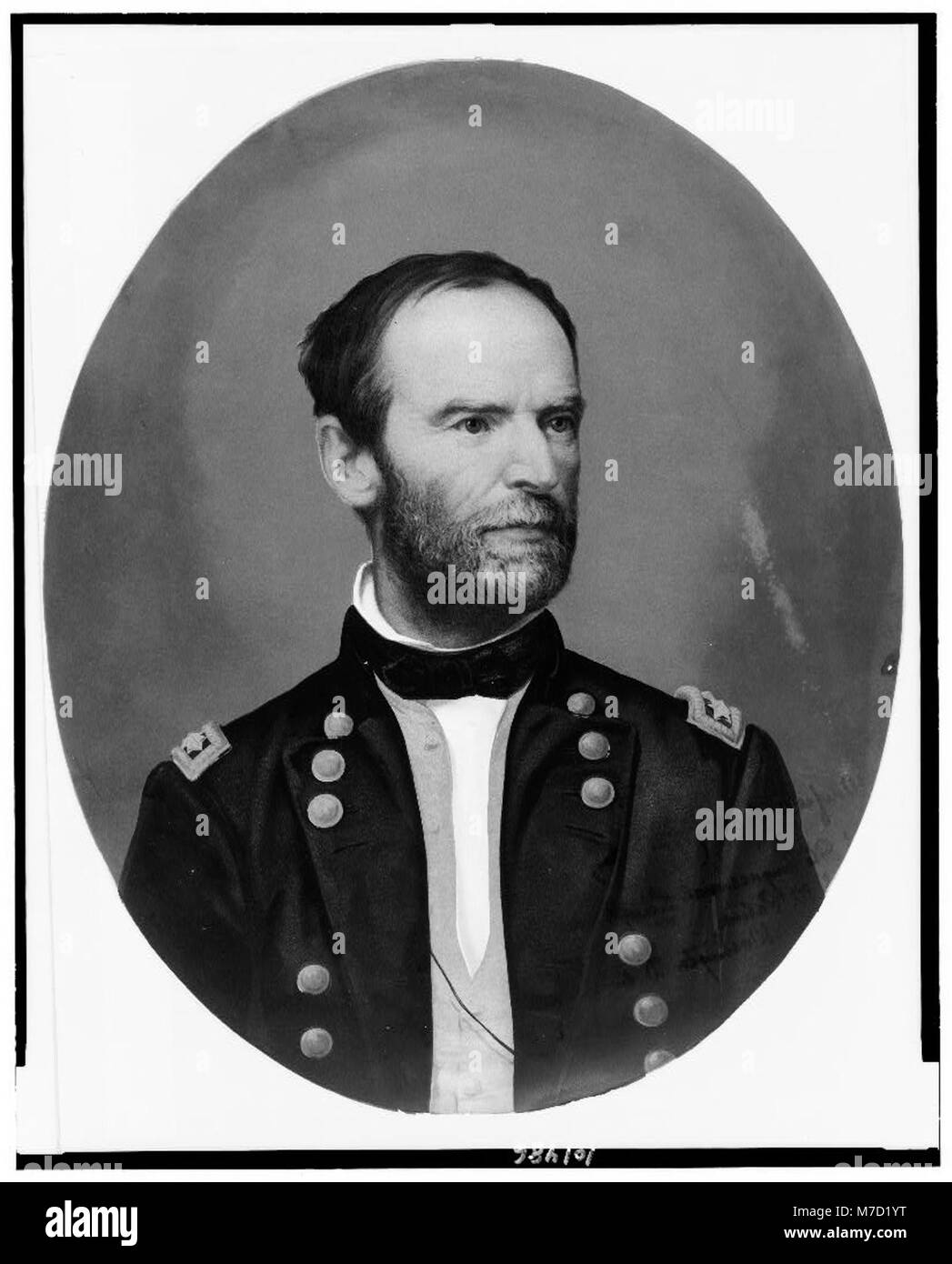A formal portrait of General William Sherman, an influential Union ...