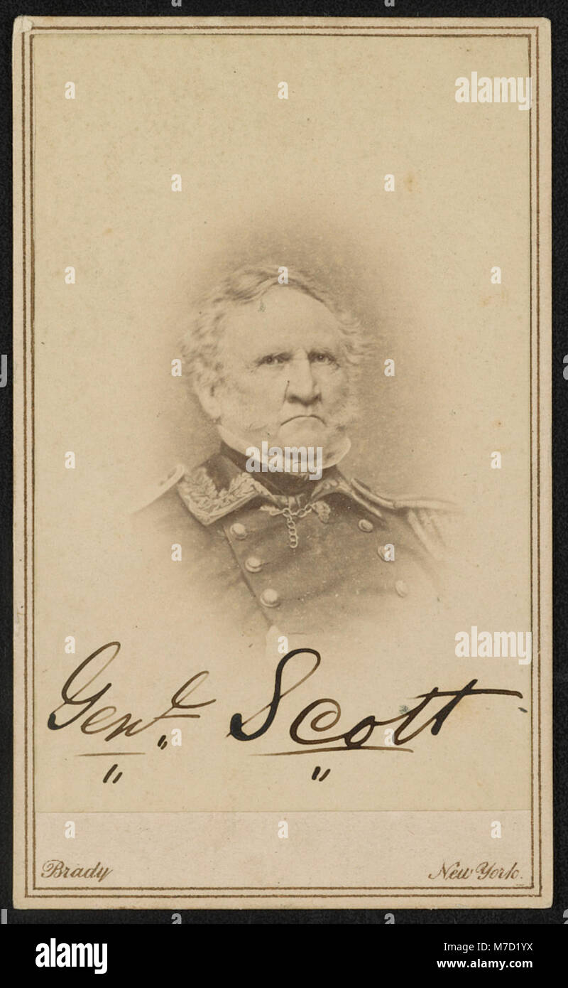 A portrait of General Winfield Scott, the Commander in Chief of the U.S ...