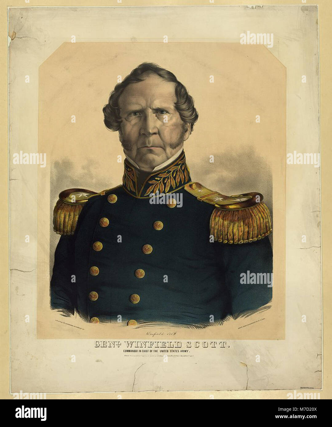 A portrait of General Winfield Scott, the Commander in Chief of the ...