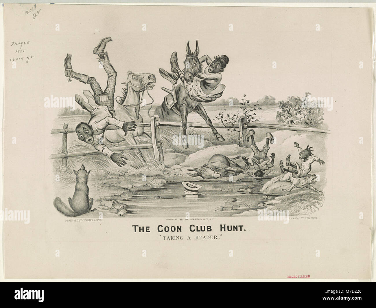 A photograph depicting a scene from a coon hunting club event, showing ...