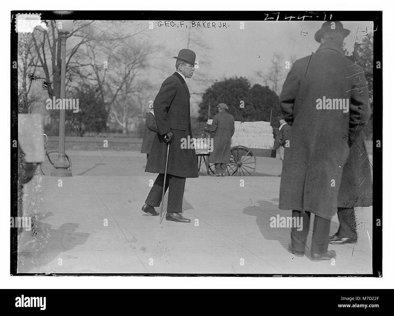 George F. Baker Jr., a prominent American businessman, is depicted in ...