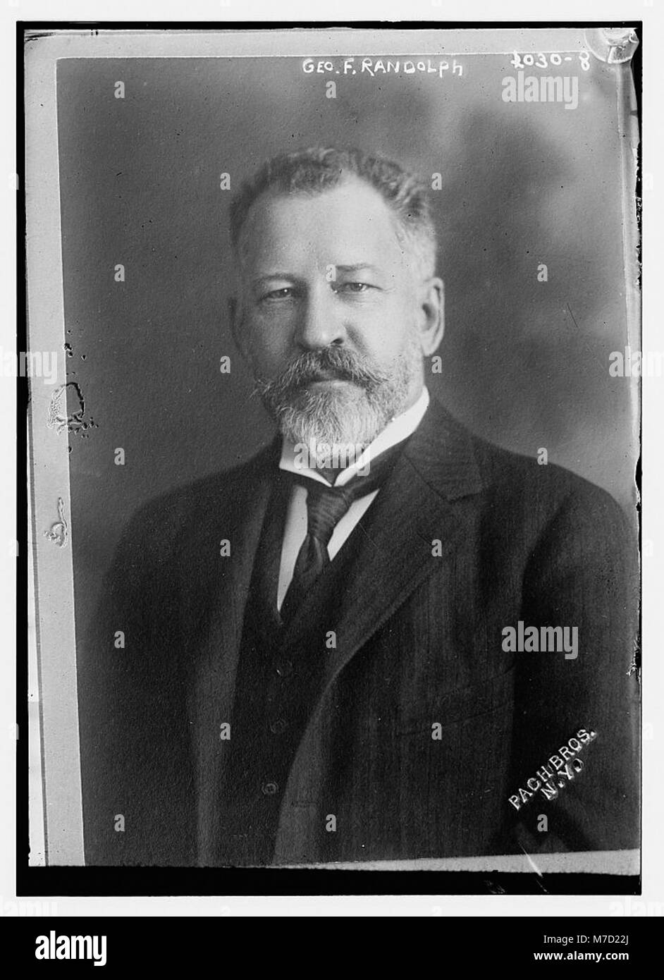 This portrait was taken by Geo. F. Randolph of Pach Bros., a prominent ...