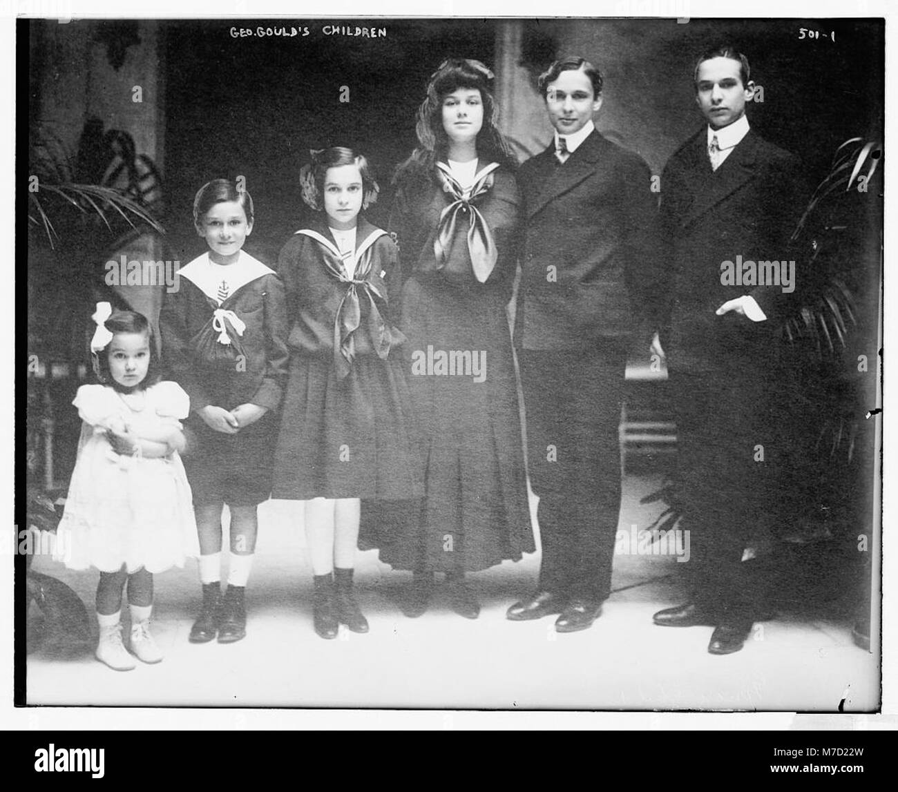 A photograph of the children of George Gould, an American businessman ...