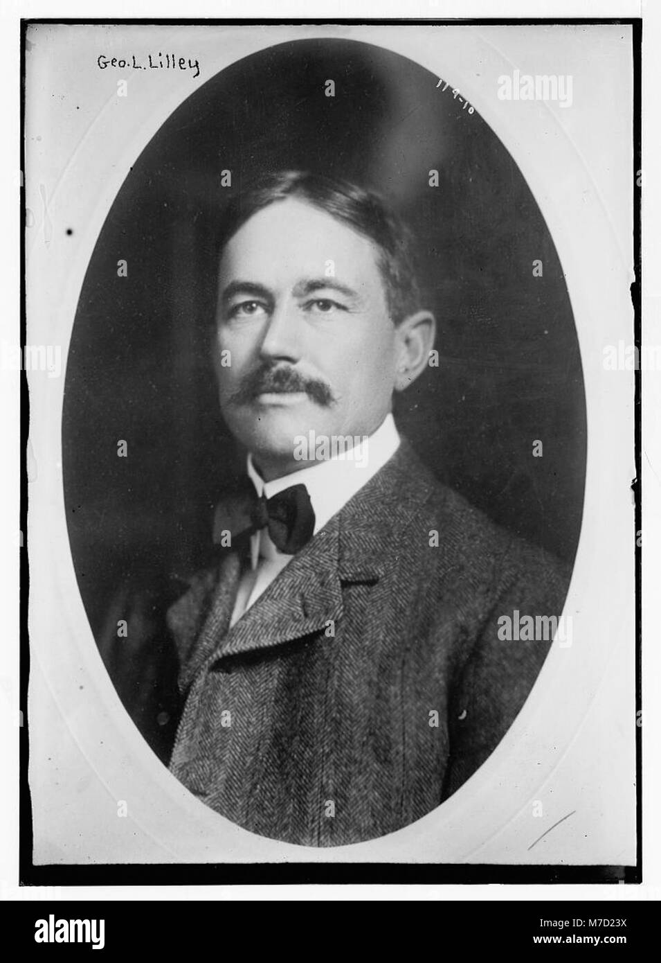 A cameo portrait of Geo. L. Lilley, showcasing the individual in a ...