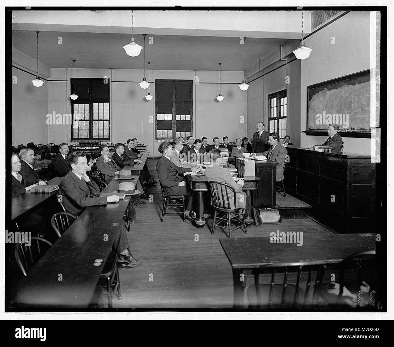 This image depicts a classroom at George Washington University in ...