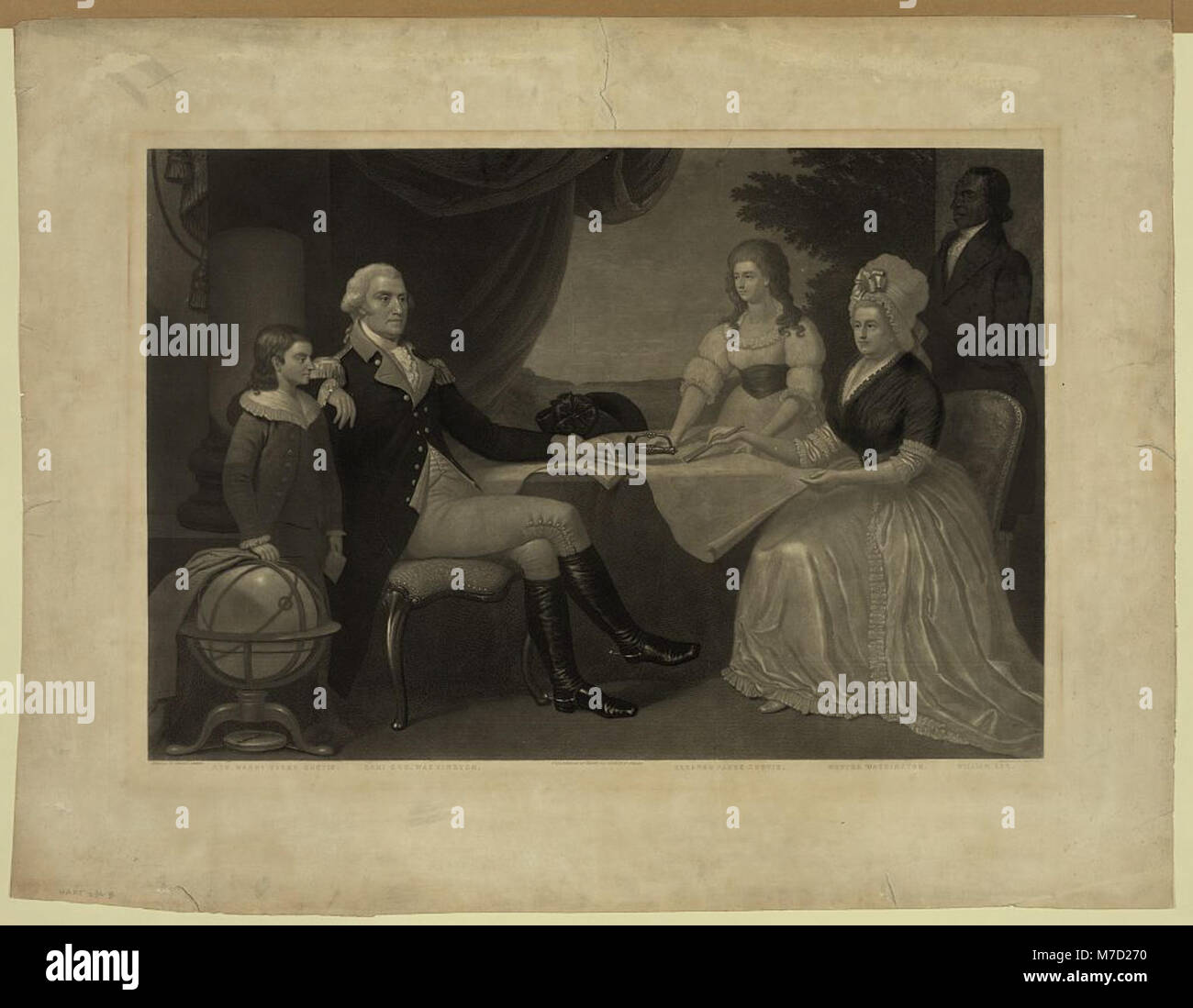 A historical portrait depicting George Washington, Eleanor Parke Curtis ...