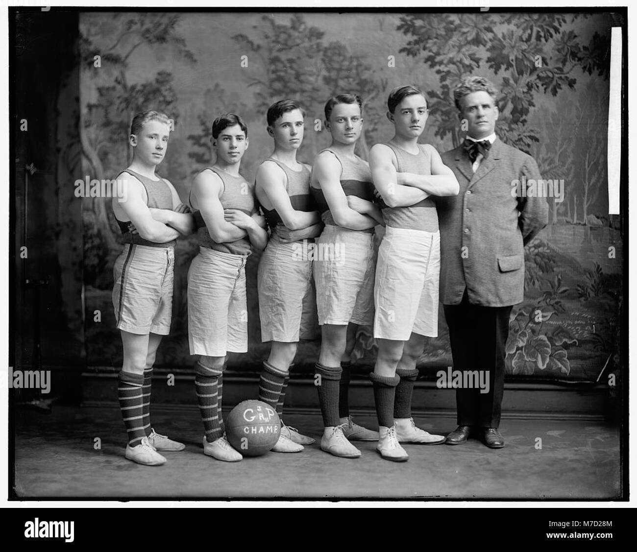 A photograph capturing a Georgetown basketball game, showcasing ...