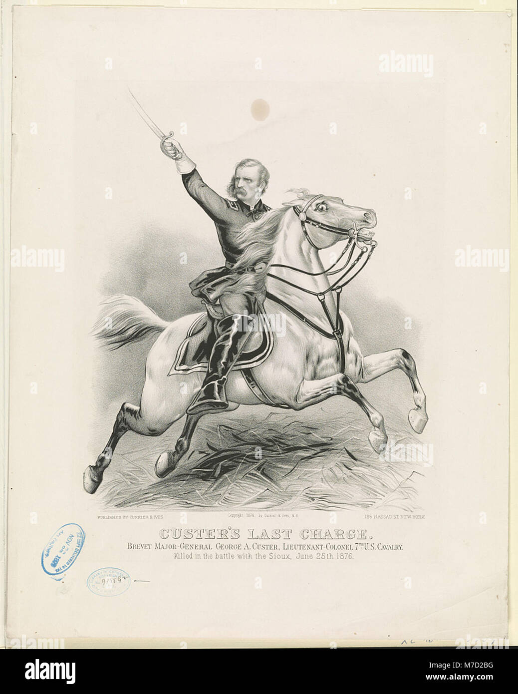 Photograph depicting Brevet Major-General George A. Custer during his ...