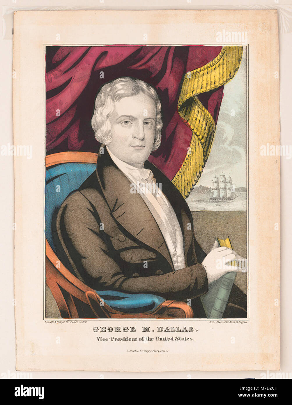 A portrait of George M. Dallas, a prominent political figure who served ...