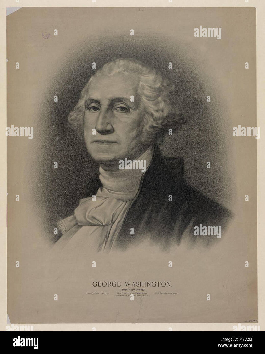 The image presents George Washington, the first president of the United ...
