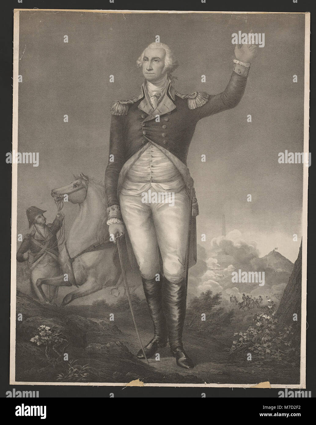 A formal portrait of George Washington, the first President of the ...