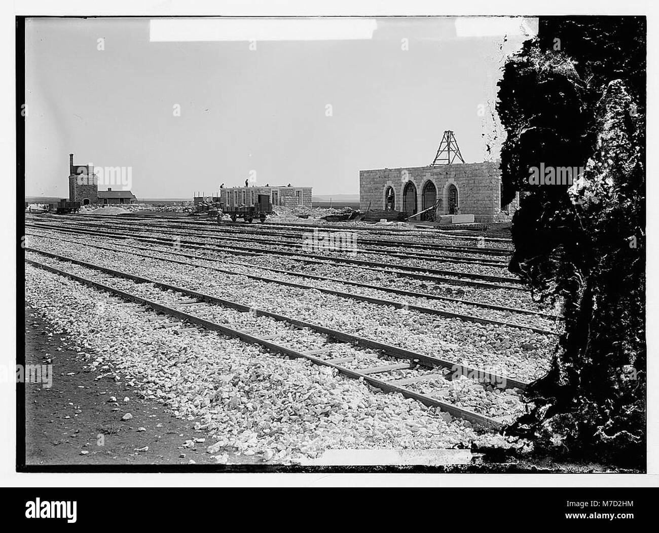 Construction of a station at Mosul as part of the German Baghdad ...