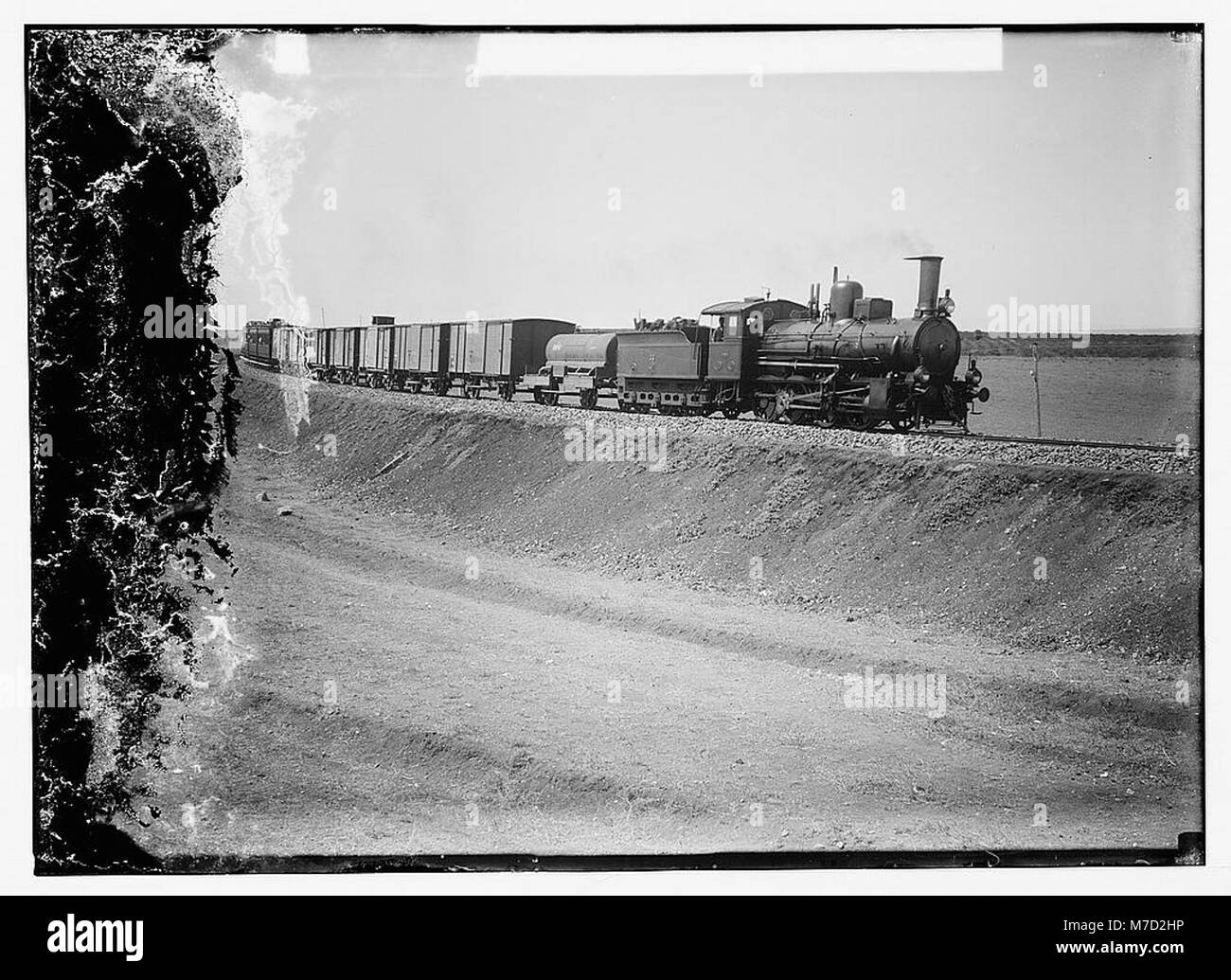 Photograph from 1900 showing the German Baghdad Railway, with a camp ...