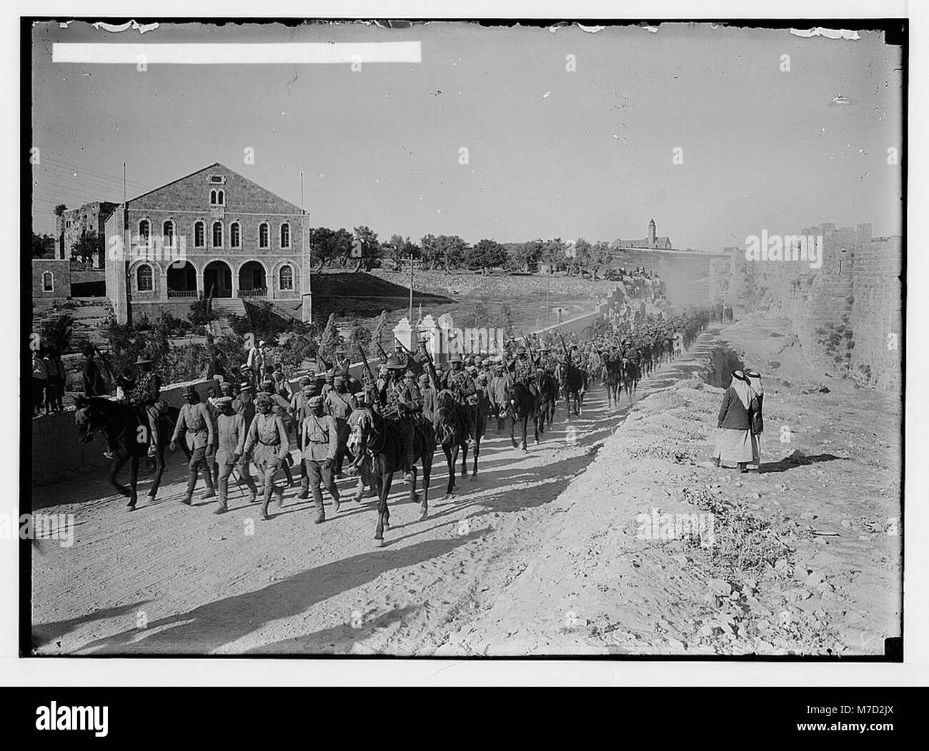 German officers lead a group of 600 prisoners captured near Jericho ...