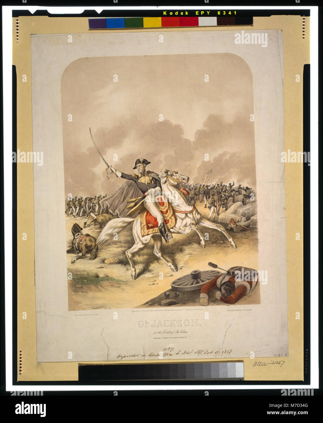 This lithograph by C. Severin depicts General Andrew Jackson at the ...