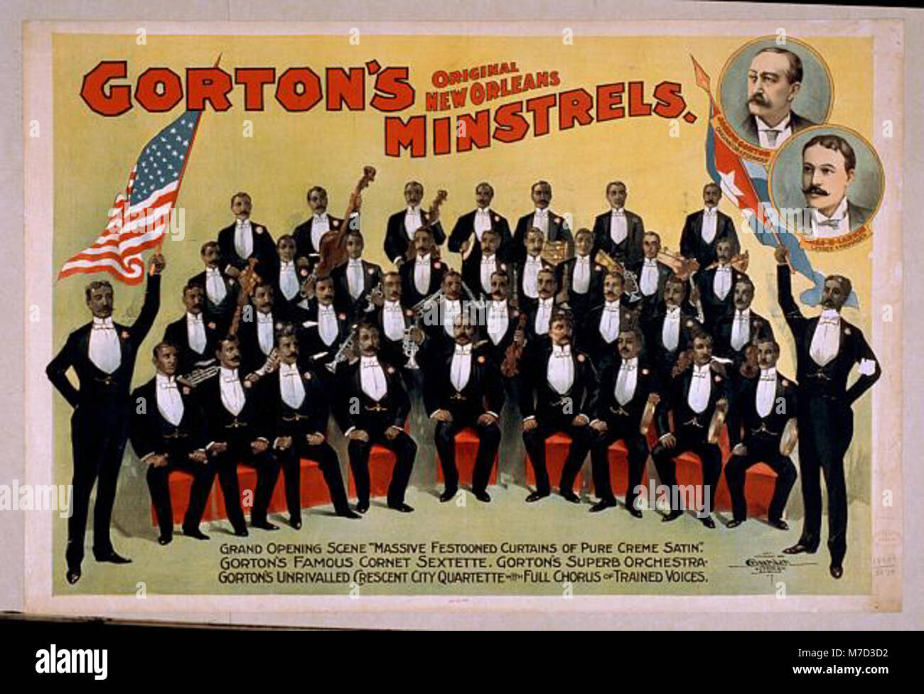 A promotional image for Gorton's Original New Orleans Minstrels, an ...