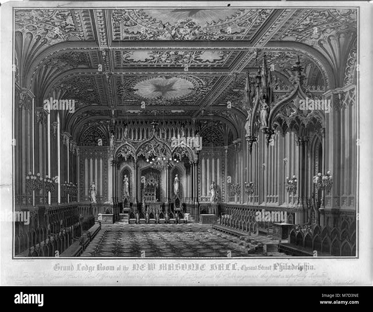 This image shows the Grand Lodge room in the newly constructed Masonic ...
