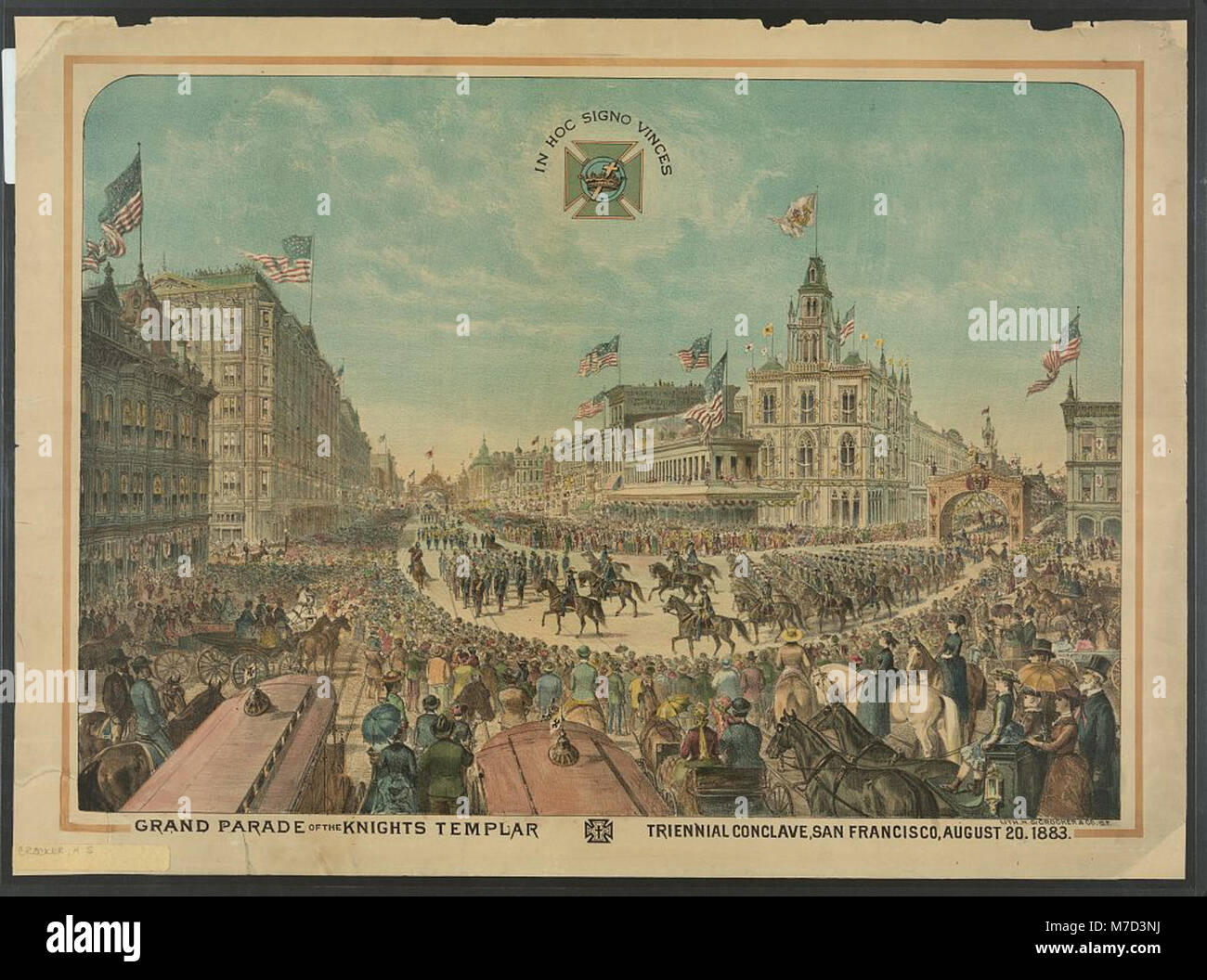 This image shows the Grand Parade of the Knights Templar during their ...