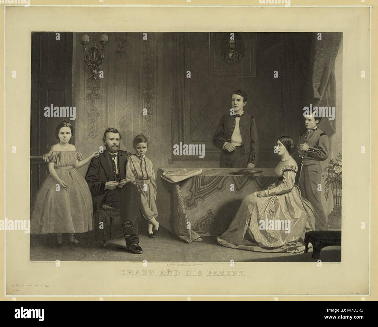 Grant and his family - original picture by W. Sartain, Phila ...
