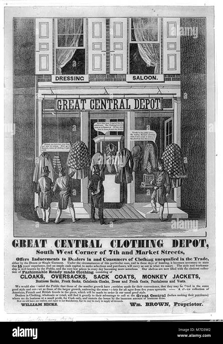 This image shows the Great Central Clothing Depot, a significant ...