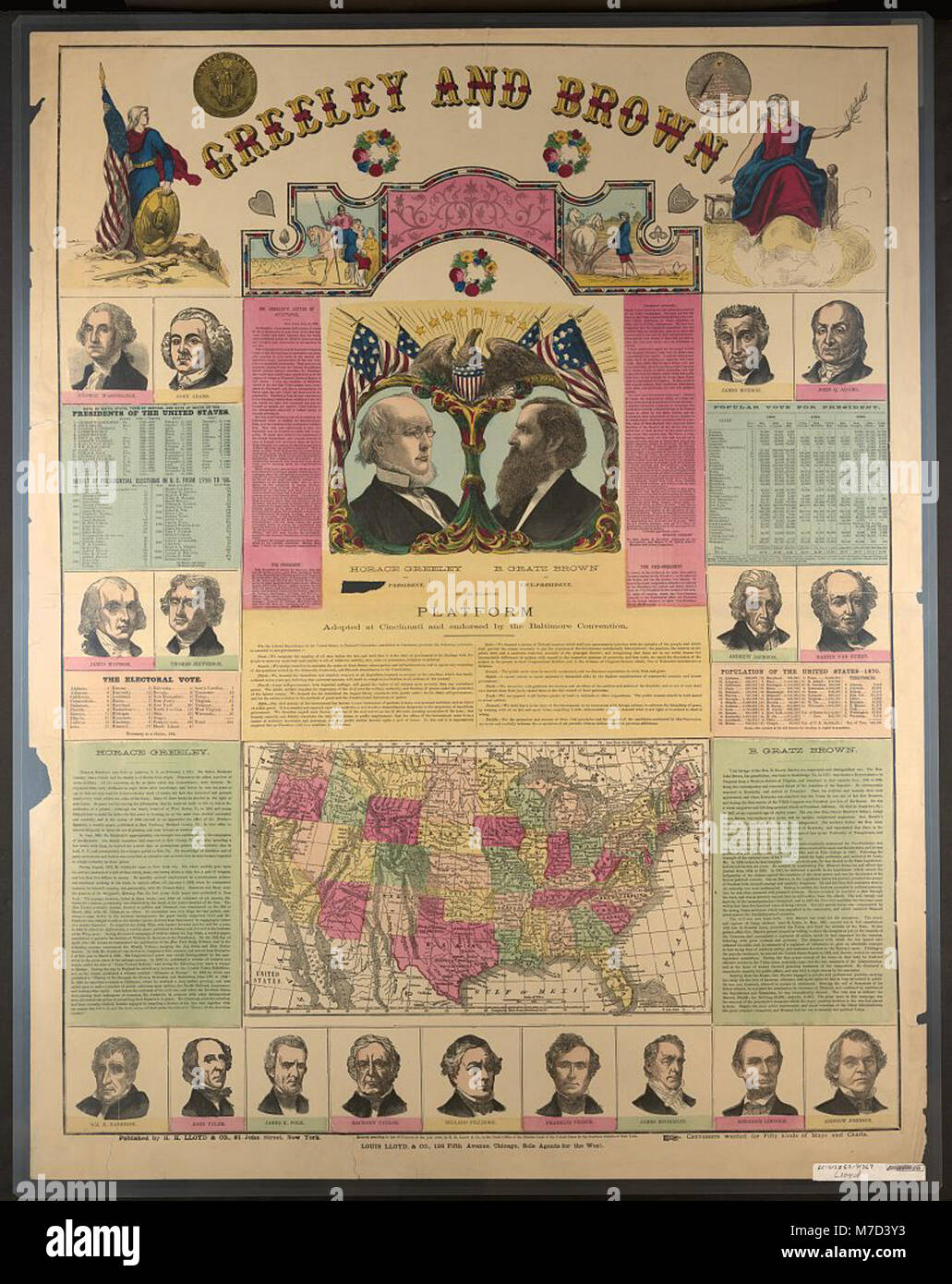 A portrait of Greeley and Brown, two prominent figures in American ...