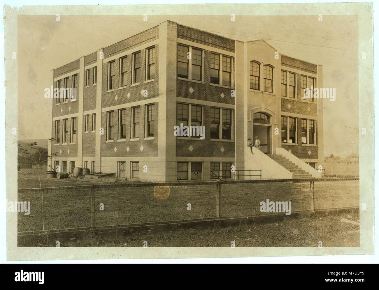 A photograph of Greenbank Consolidated School, noted for being one of ...