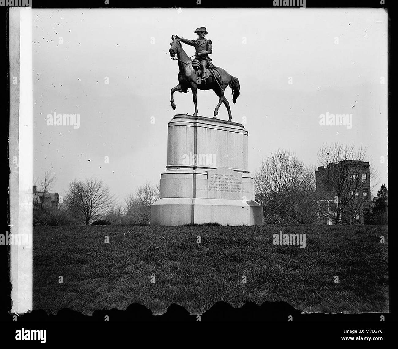 A statue of Nathanael Greene, an important figure in the American ...