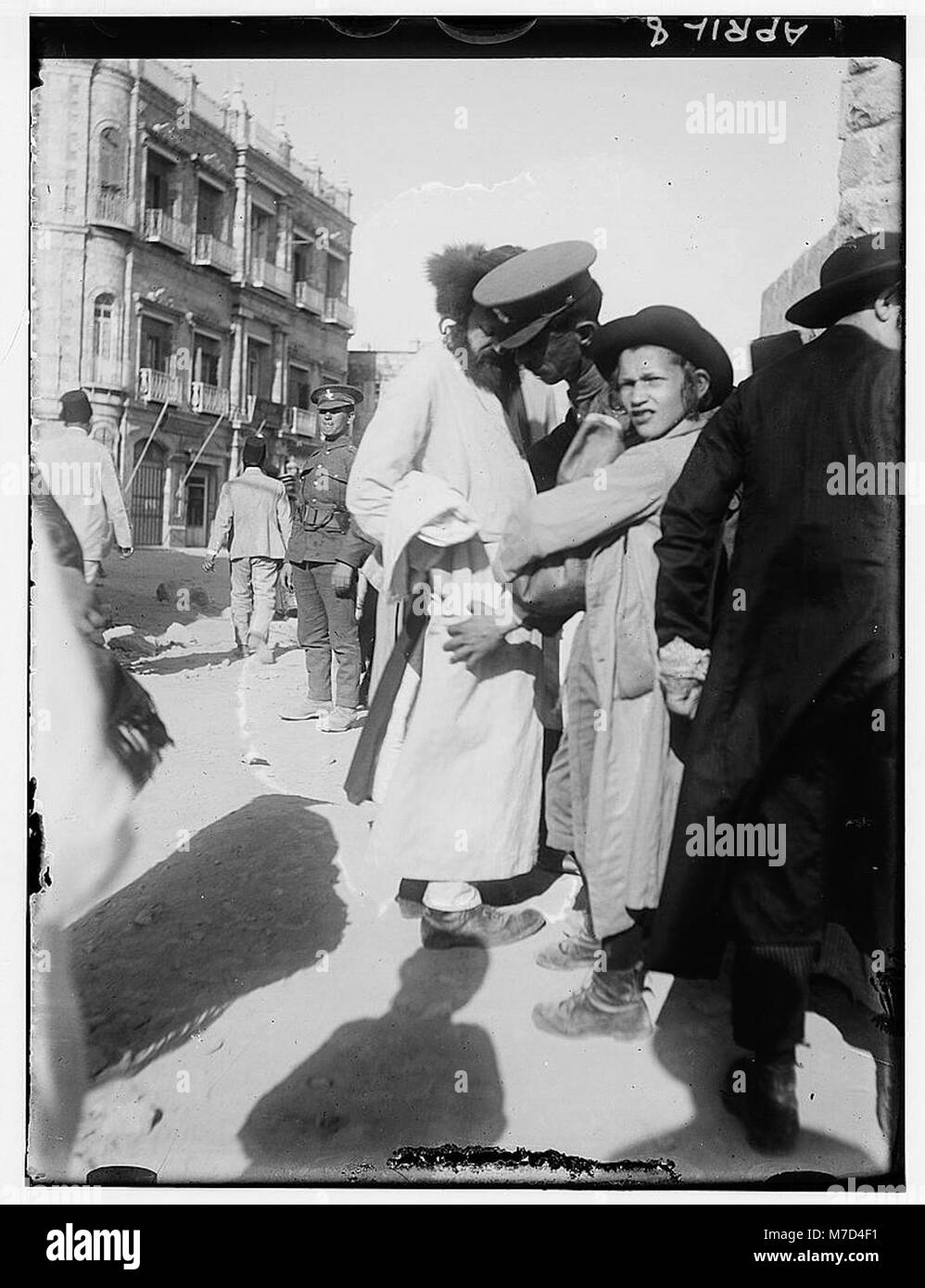Searching Jewish rabbi for hidden arms, Jerusalem LOC matpc.00745 Stock ...