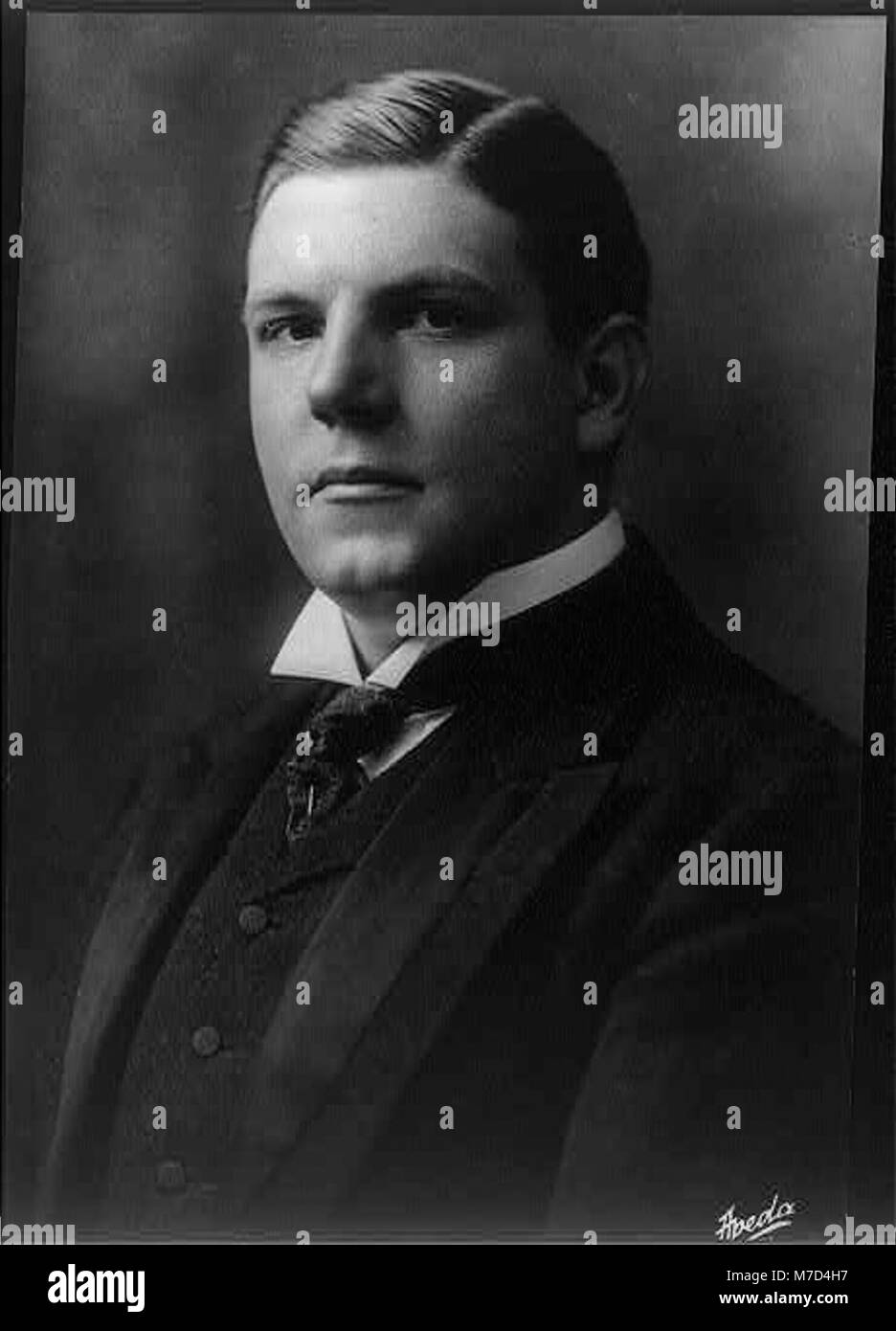 A bust portrait of Gustav Bergman, capturing his likeness in a classic ...