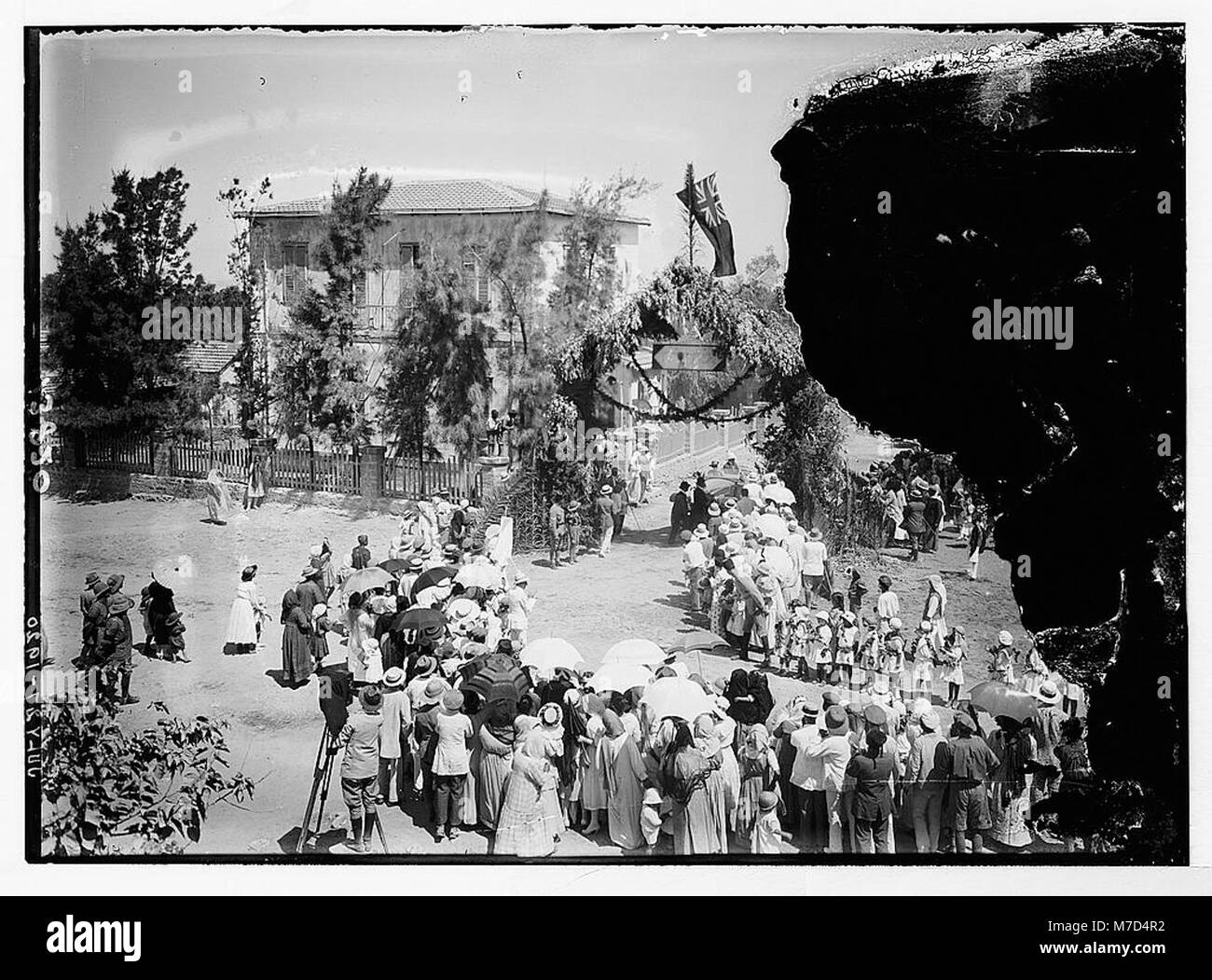 A photograph featuring Herbert Samuel, taken at Richon le Zion. The ...