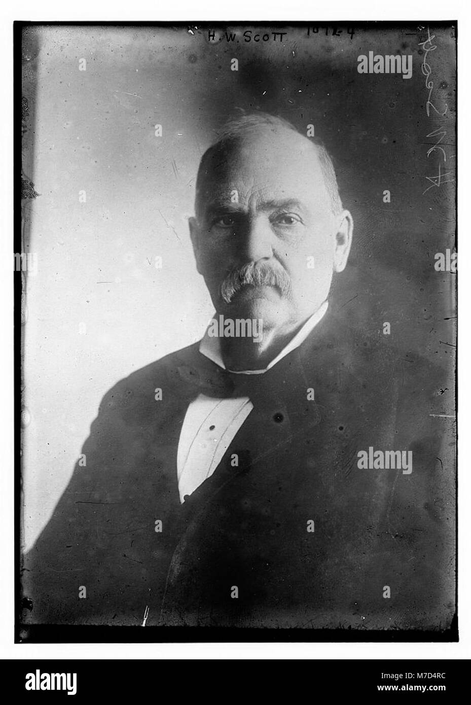 A portrait of H.W. Scott, an individual captured in a historical ...