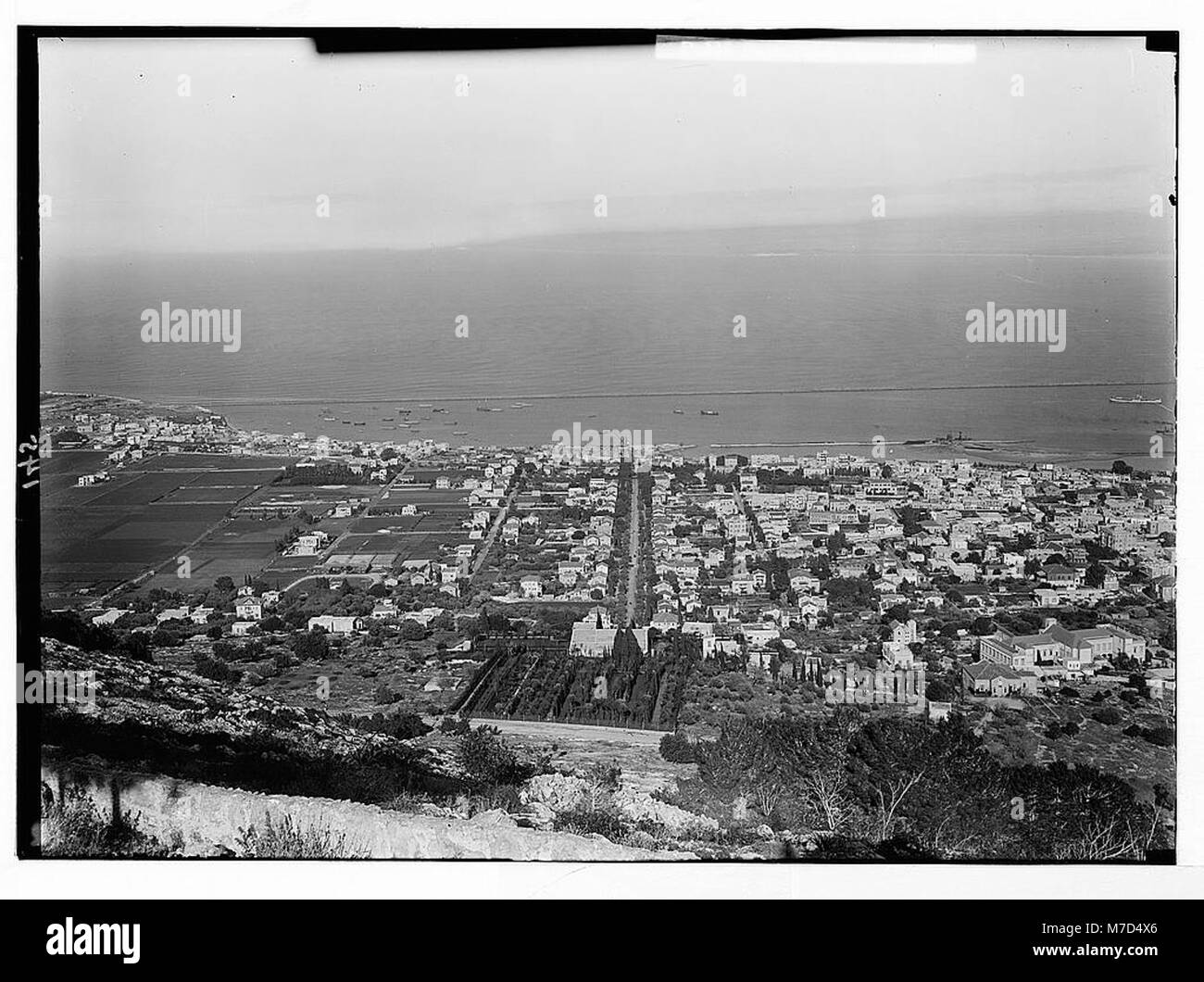 Haifa & environs. Haifa. The new section. (Showing the Tomb of Abbas ...