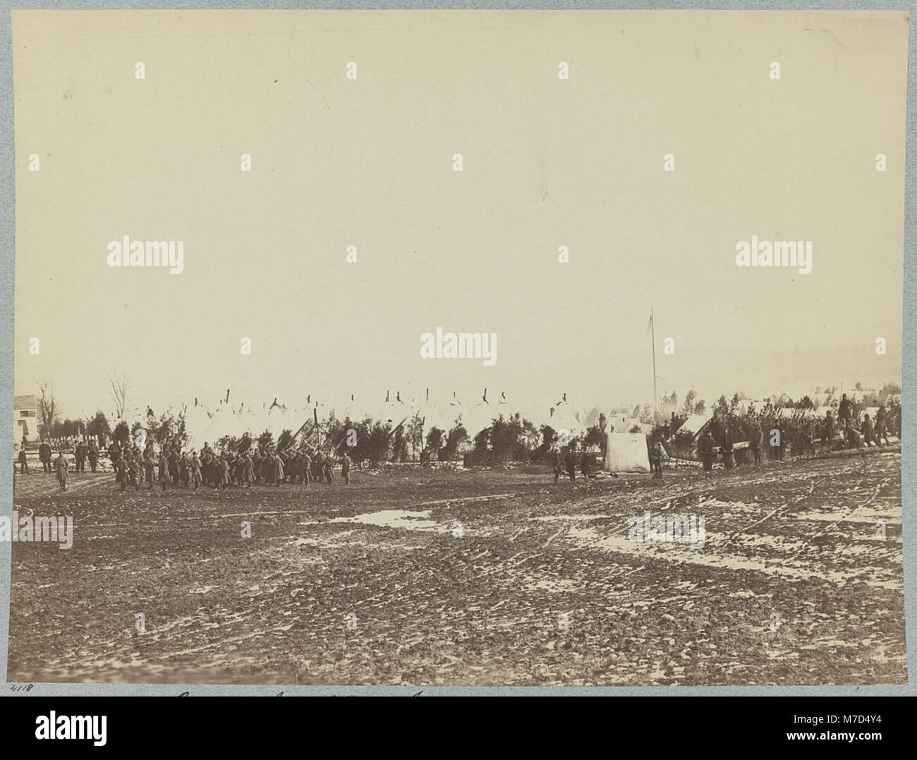 This photograph depicts the camp of the 6th Vermont Infantry at Camp ...