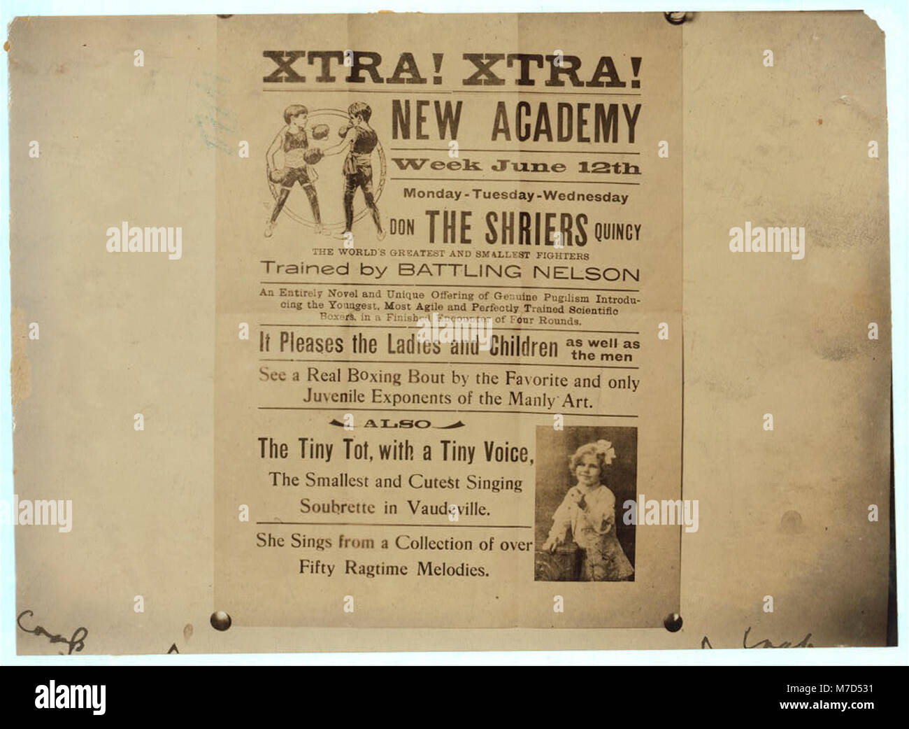 This handbill promotes vaudeville acts by the Shrier children ...