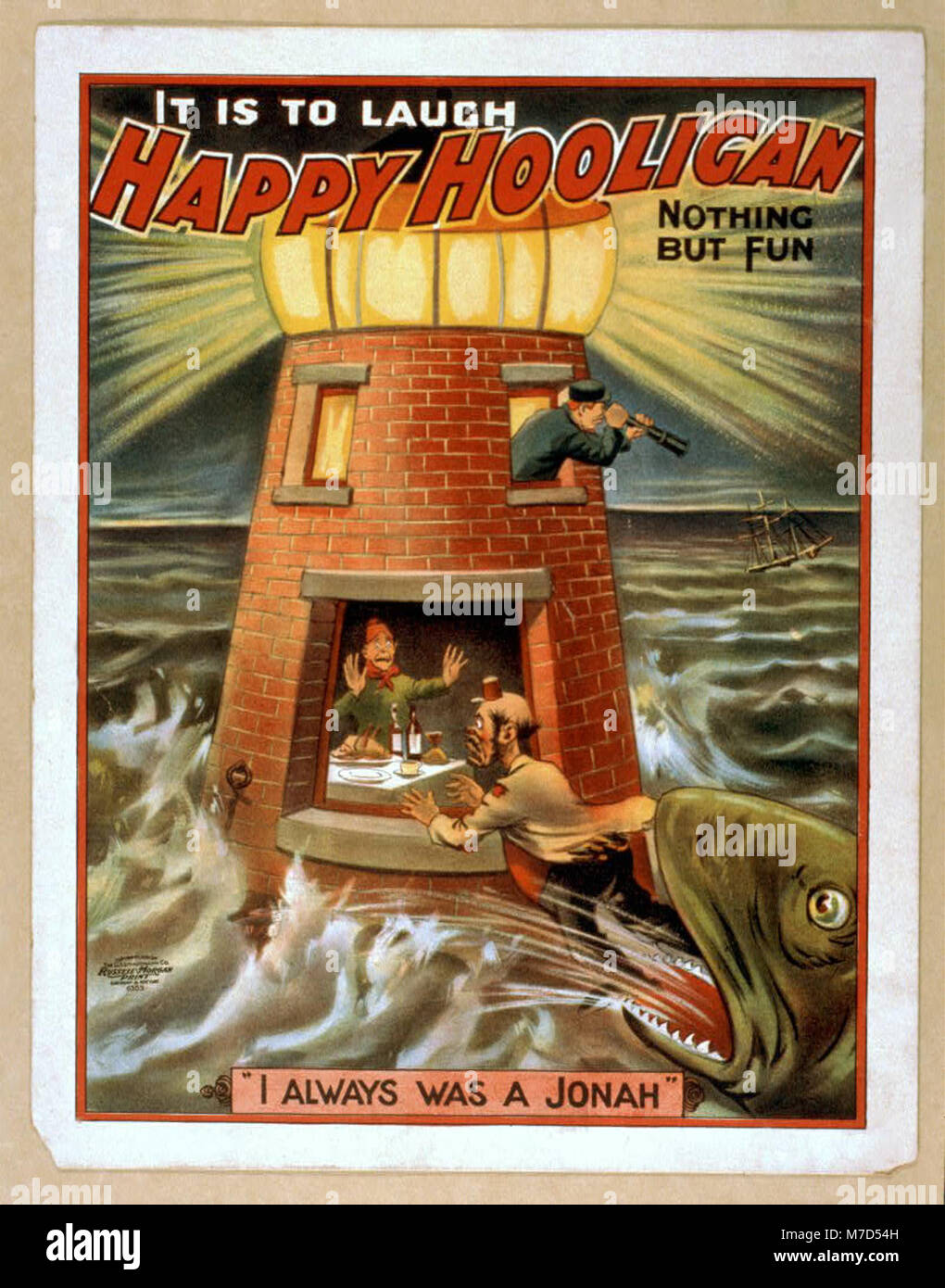 A scene from the comic strip 'Happy Hooligan,' depicting the character ...