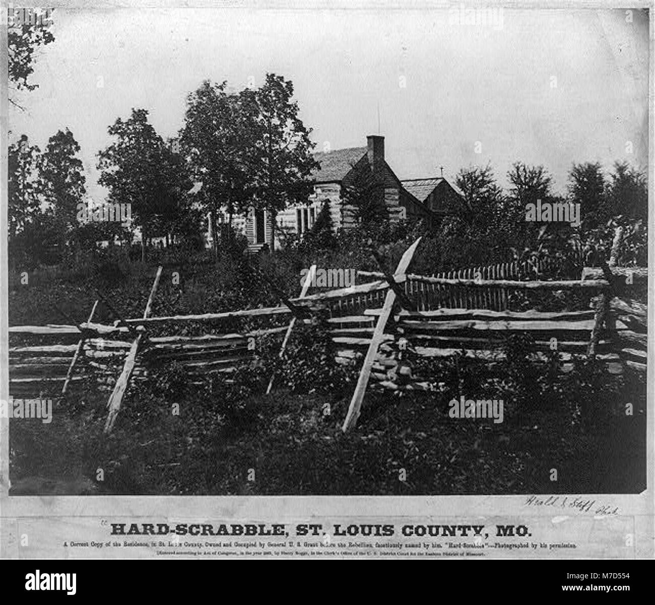 A photograph depicting a rural, hard-scrabble scene in St. Louis County ...