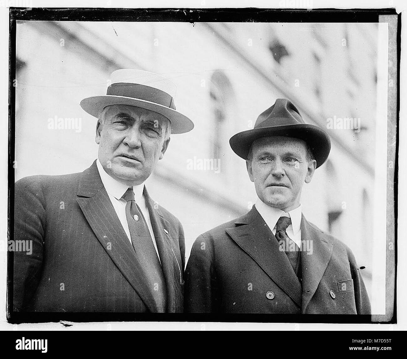 A photograph of Presidents Warren G. Harding and Calvin Coolidge ...