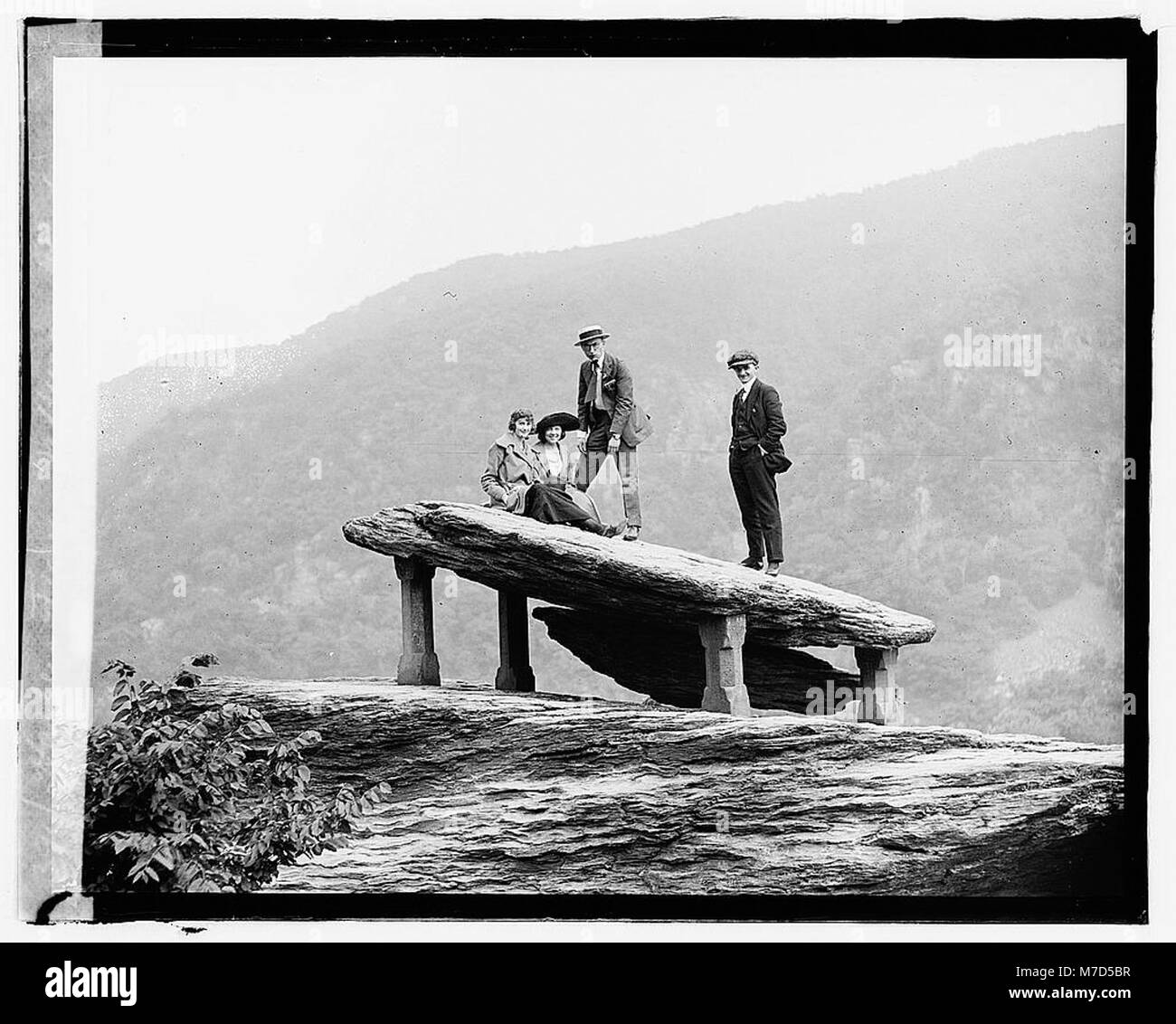A scenic photograph of Jefferson Rock in Harpers Ferry, part of the ...