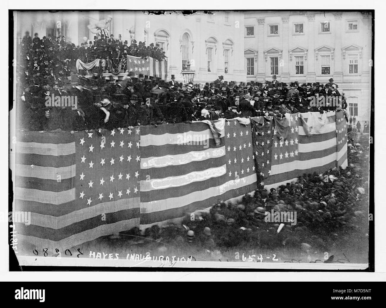 An image of Rutherford B. Hayes' presidential inauguration, showing the ...