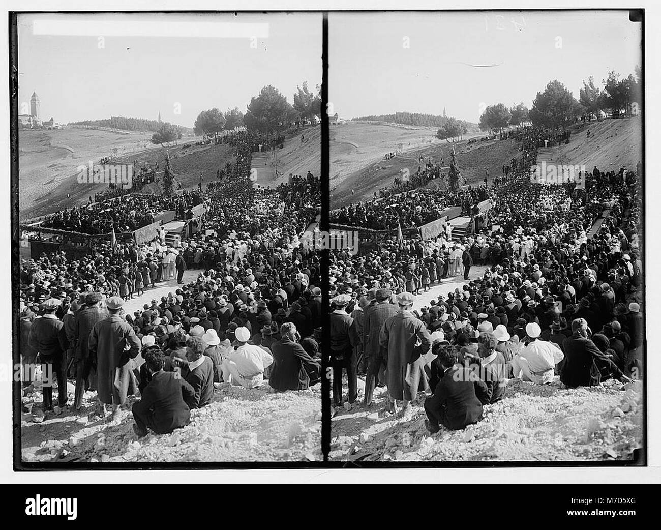 A photograph capturing the opening of the Hebrew University with Lord ...