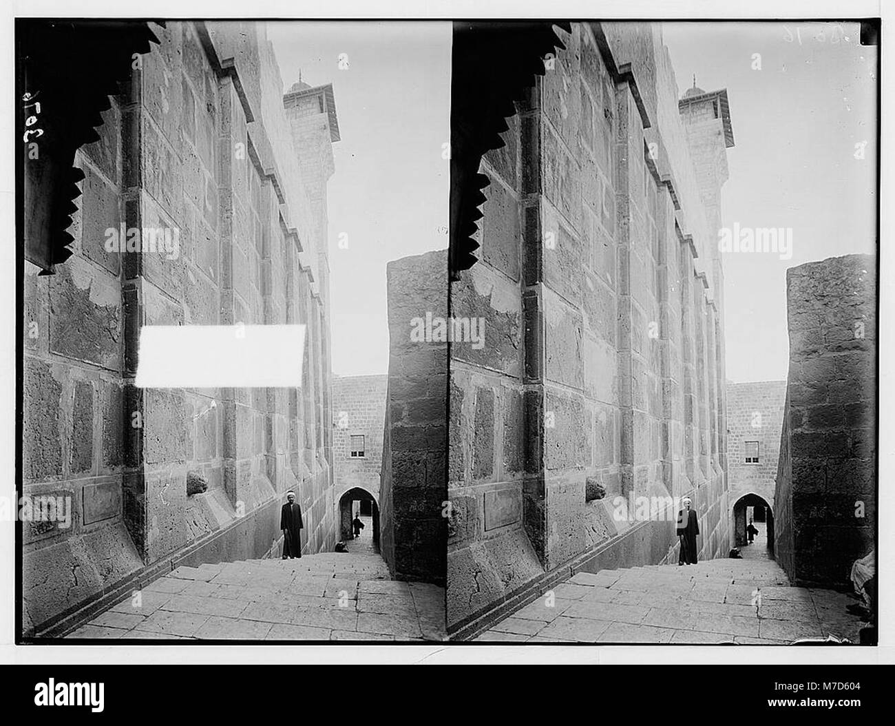 This image shows the enclosure surrounding the Machpelah in Hebron ...