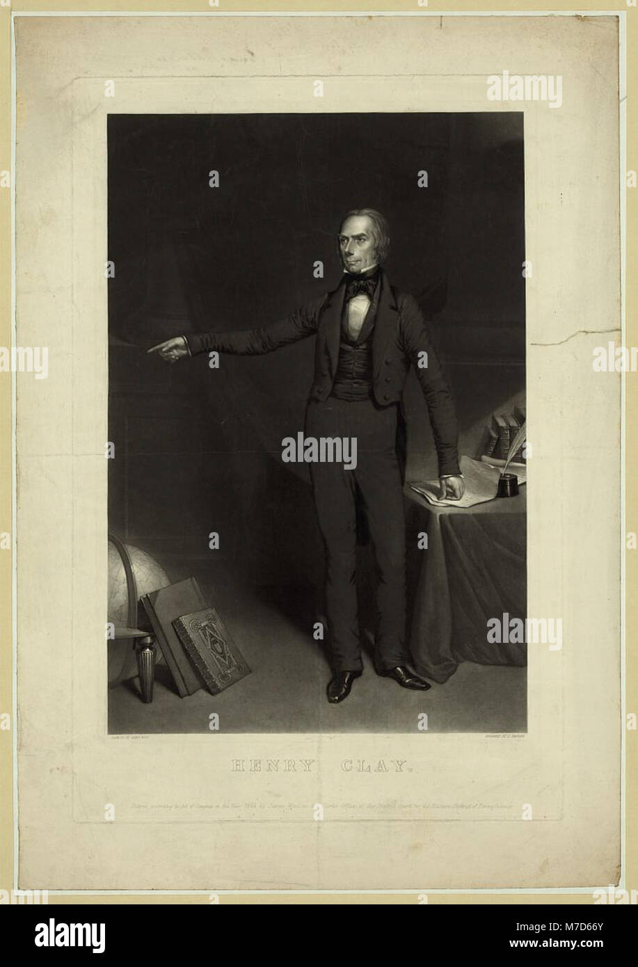 A historical engraving of Henry Clay, a prominent U.S. politician ...